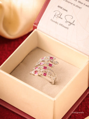 Twilight Spiral Gem Ring -Free Size