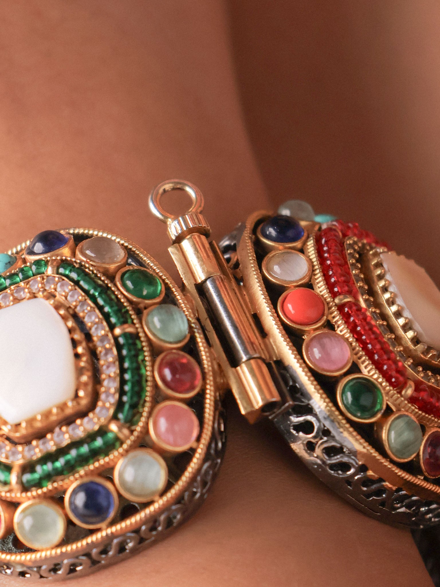 Navratna Noor Statement Bracelet